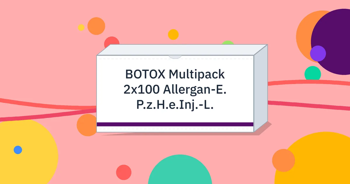 Symbolbild: Packung mit der Aufschrift BOTOX Multipack 2x100 Allergan-E. P.z.H.e.Inj.-L. (PZN 16232698) – Verfügbarkeit und Bezug in Apotheken in Frankfurt am Main
