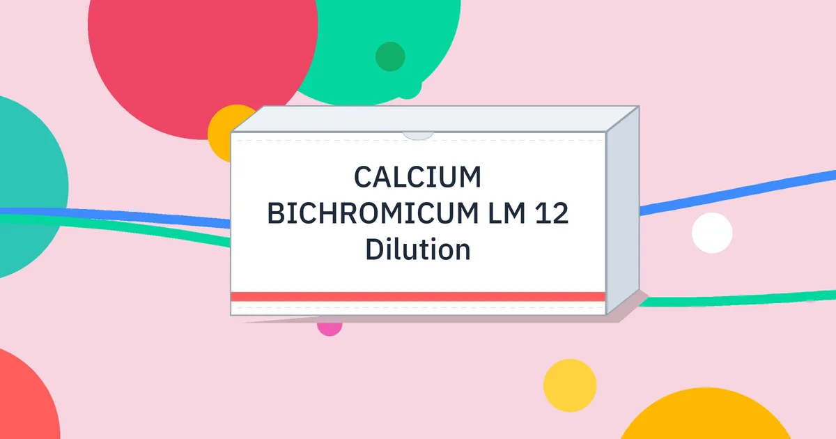 Symbolbild: Packung mit der Aufschrift CALCIUM BICHROMICUM LM 12 Dilution (PZN 13407341) – Verfügbarkeit und Bezug in Apotheken in Frankfurt am Main