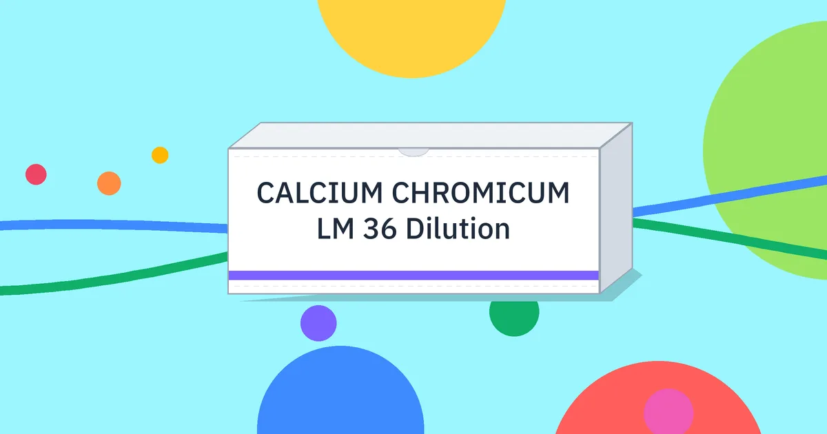 Symbolbild: Packung mit der Aufschrift CALCIUM CHROMICUM LM 36 Dilution (PZN 13408547) – Verfügbarkeit und Bezug in Apotheken in Frankfurt am Main