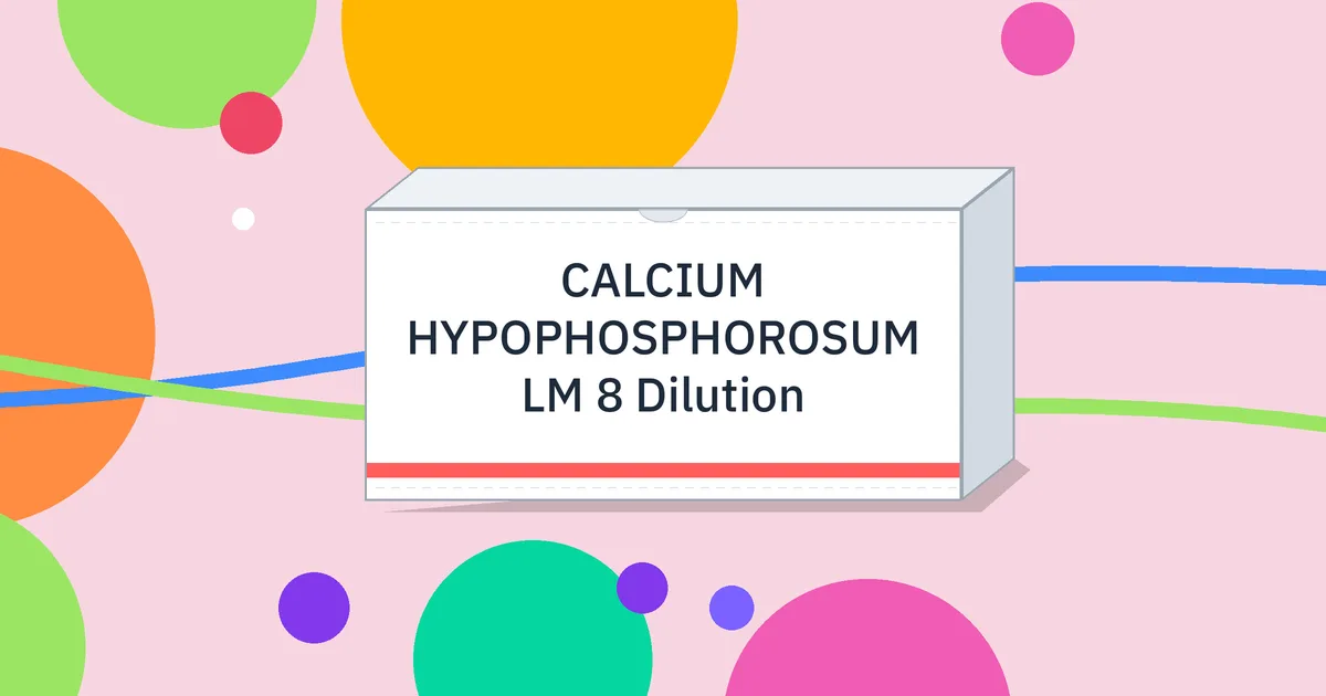 Symbolbild: Packung mit der Aufschrift CALCIUM HYPOPHOSPHOROSUM LM 8 Dilution (PZN 13408748) – Verfügbarkeit und Bezug in Apotheken in Frankfurt am Main