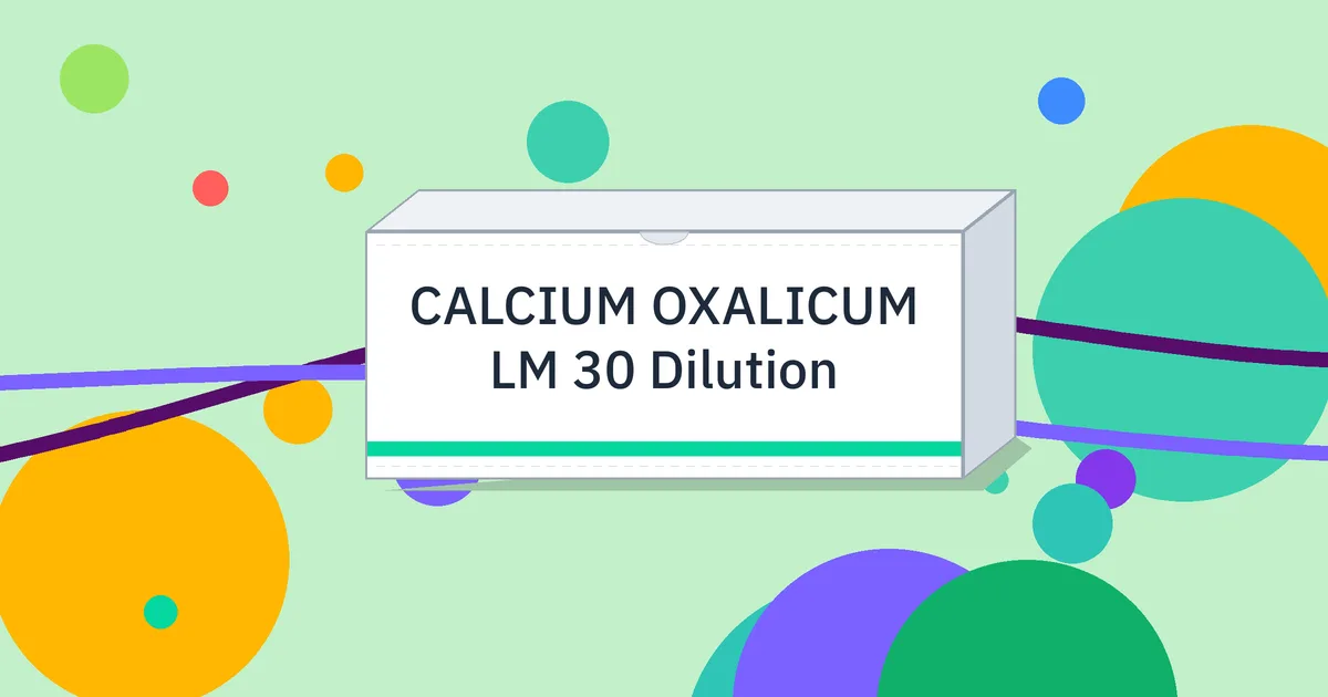 Symbolbild: Packung mit der Aufschrift CALCIUM OXALICUM LM 30 Dilution (PZN 13410449) – Verfügbarkeit und Bezug in Apotheken in Frankfurt am Main