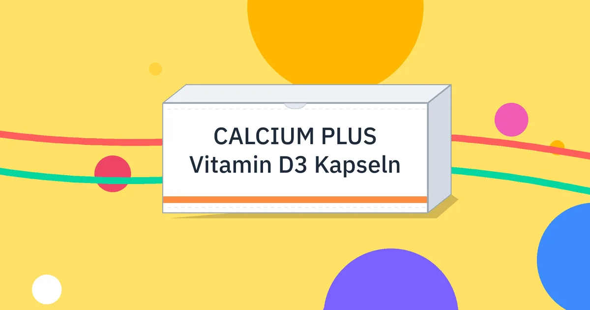 Symbolbild: Packung mit der Aufschrift CALCIUM PLUS Vitamin D3 Kapseln (PZN 10309603) – Verfügbarkeit und Bezug in Apotheken in Frankfurt am Main