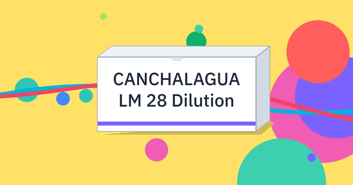 Symbolbild: Packung mit der Aufschrift CANCHALAGUA LM 28 Dilution (PZN 13412721) – Verfügbarkeit und Bezug in Apotheken in Frankfurt am Main