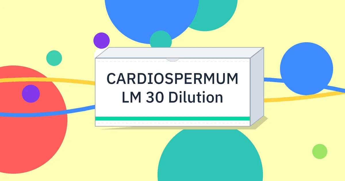 Symbolbild: Packung mit der Aufschrift CARDIOSPERMUM LM 30 Dilution (PZN 12810520) – Verfügbarkeit und Bezug in Apotheken in Frankfurt am Main