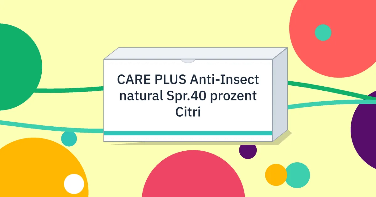 Symbolbild: Packung mit der Aufschrift CARE PLUS Anti-Insect natural Spr.40 prozent Citri (PZN 09375138) – Verfügbarkeit und Bezug in Apotheken in Frankfurt am Main
