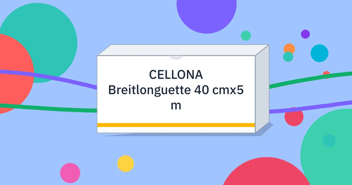 Symbolbild: Packung mit der Aufschrift CELLONA Breitlonguette 40 cmx5 m (PZN 00191661) – Verfügbarkeit und Bezug in Apotheken in Frankfurt am Main