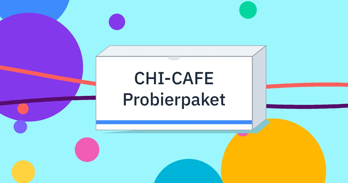 Symbolbild: Packung mit der Aufschrift CHI-CAFE Probierpaket (PZN 18359500) – Verfügbarkeit und Bezug in Apotheken in Frankfurt am Main