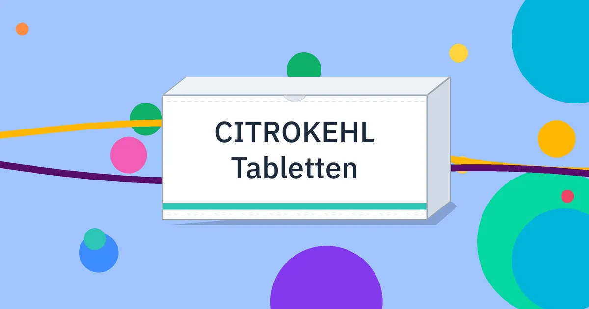 Symbolbild: Packung mit der Aufschrift CITROKEHL Tabletten (PZN 00733139) – Verfügbarkeit und Bezug in Apotheken in Frankfurt am Main