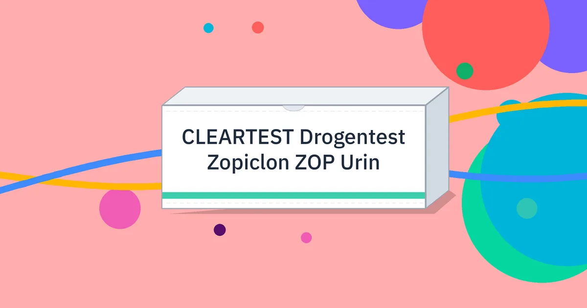 Symbolbild: Packung mit der Aufschrift CLEARTEST Drogentest Zopiclon ZOP Urin (PZN 19393893) – Verfügbarkeit und Bezug in Apotheken in Frankfurt am Main