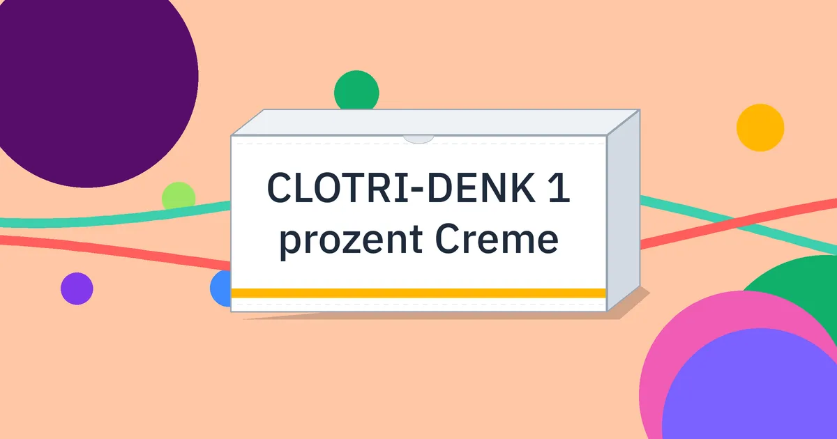 Symbolbild: Packung mit der Aufschrift CLOTRI-DENK 1 prozent Creme (PZN 13852035) – Verfügbarkeit und Bezug in Apotheken in Frankfurt am Main