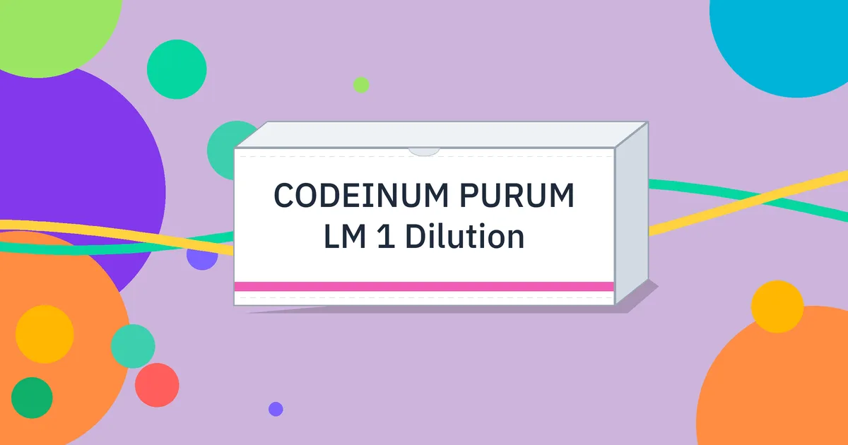 Symbolbild: Packung mit der Aufschrift CODEINUM PURUM LM 1 Dilution (PZN 12830296) – Verfügbarkeit und Bezug in Apotheken in Frankfurt am Main