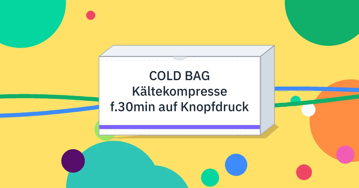Symbolbild: Packung mit der Aufschrift COLD BAG Kältekompresse f.30min auf Knopfdruck (PZN 10818807) – Verfügbarkeit und Bezug in Apotheken in Frankfurt am Main