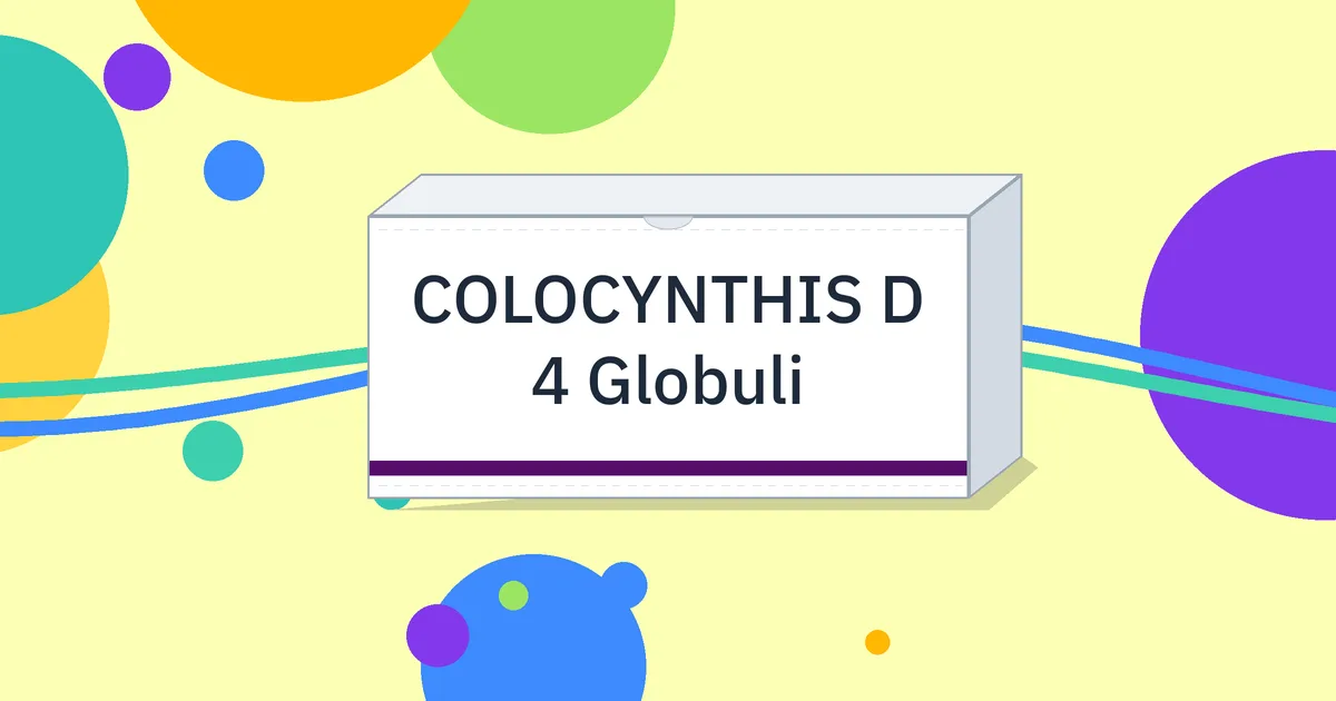 Symbolbild: Packung mit der Aufschrift COLOCYNTHIS D 4 Globuli (PZN 01767382) – Verfügbarkeit und Bezug in Apotheken in Frankfurt am Main