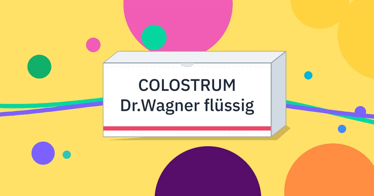 Symbolbild: Packung mit der Aufschrift COLOSTRUM Dr.Wagner flüssig (PZN 11029165) – Verfügbarkeit und Bezug in Apotheken in Frankfurt am Main