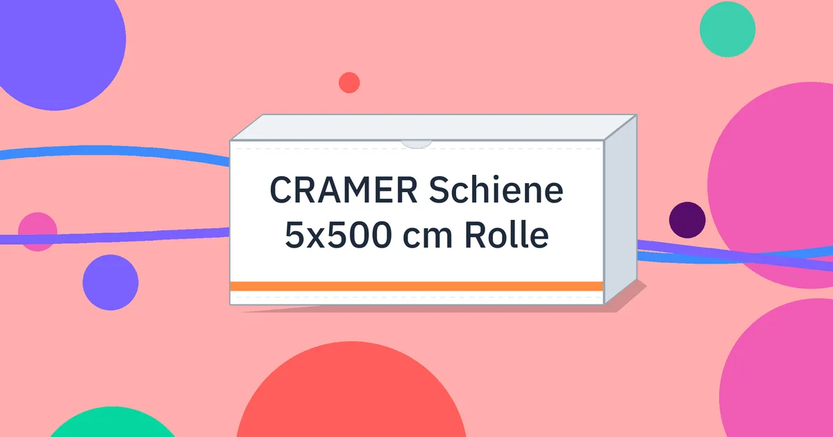 Symbolbild: Packung mit der Aufschrift CRAMER Schiene 5x500 cm Rolle (PZN 07004248) – Verfügbarkeit und Bezug in Apotheken in Frankfurt am Main