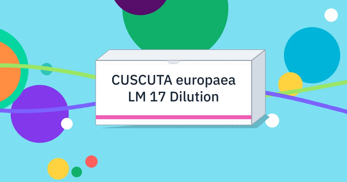 Symbolbild: Packung mit der Aufschrift CUSCUTA europaea LM 17 Dilution (PZN 13459160) – Verfügbarkeit und Bezug in Apotheken in Frankfurt am Main