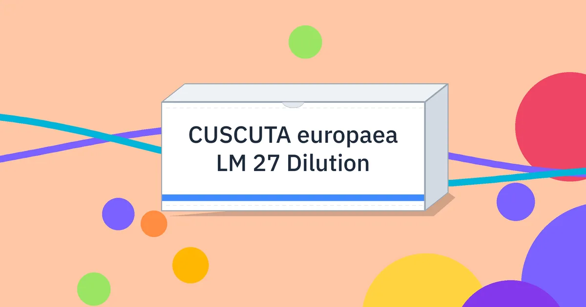 Symbolbild: Packung mit der Aufschrift CUSCUTA europaea LM 27 Dilution (PZN 13459295) – Verfügbarkeit und Bezug in Apotheken in Frankfurt am Main
