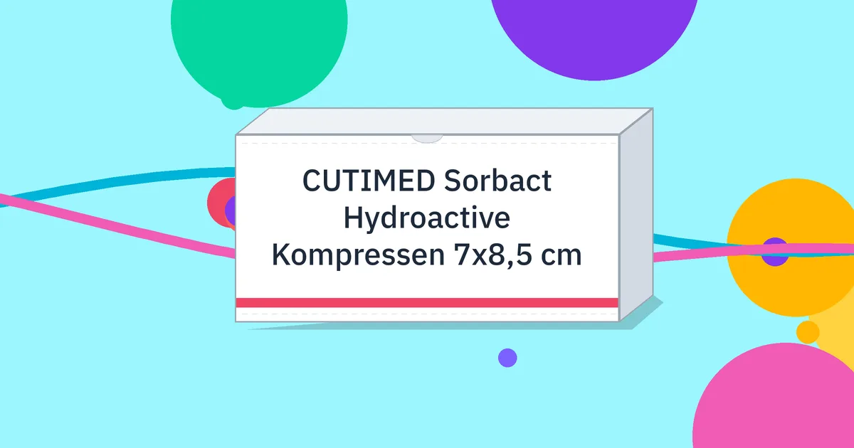 Symbolbild: Packung mit der Aufschrift CUTIMED Sorbact Hydroactive Kompressen 7x8,5 cm (PZN 15590728) – Verfügbarkeit und Bezug in Apotheken in Frankfurt am Main