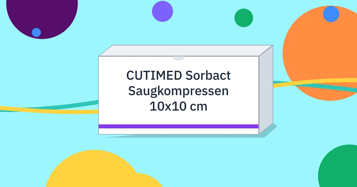 Symbolbild: Packung mit der Aufschrift CUTIMED Sorbact Saugkompressen 10x10 cm (PZN 16027188) – Verfügbarkeit und Bezug in Apotheken in Frankfurt am Main