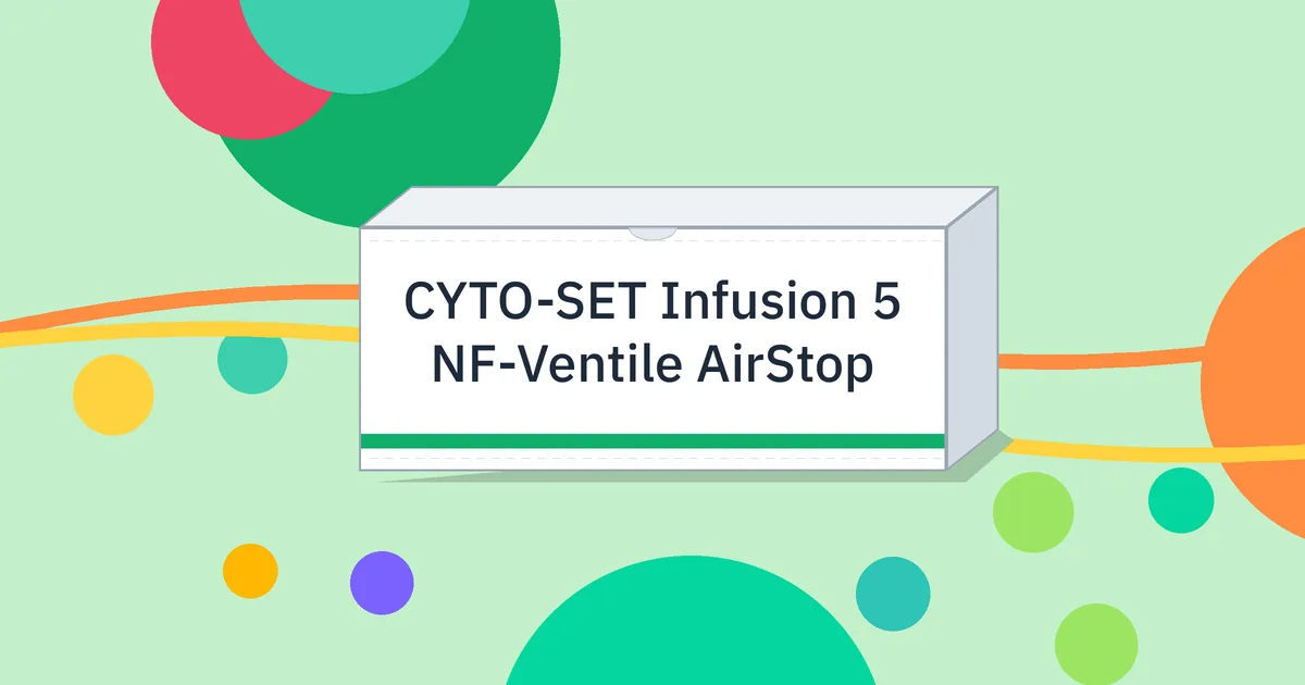 Symbolbild: Packung mit der Aufschrift CYTO-SET Infusion 5 NF-Ventile AirStop (PZN 12467269) – Verfügbarkeit und Bezug in Apotheken in Frankfurt am Main