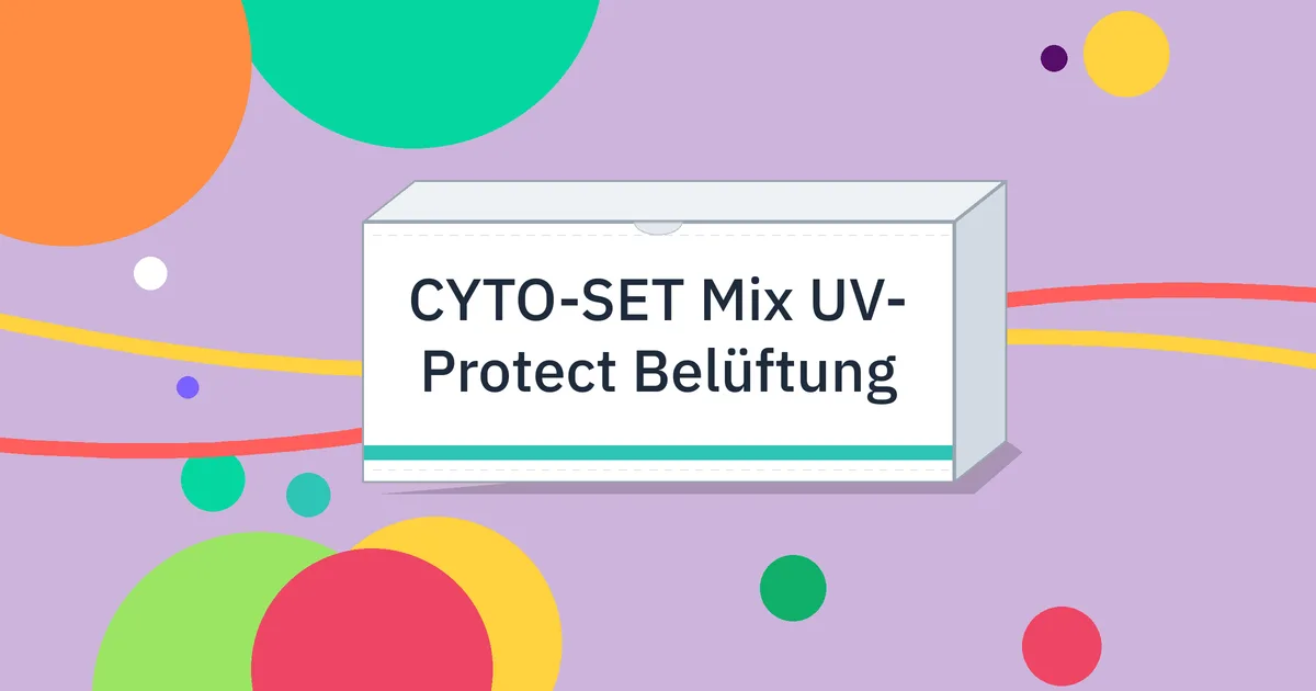 Symbolbild: Packung mit der Aufschrift CYTO-SET Mix UV-Protect Belüftung (PZN 16632156) – Verfügbarkeit und Bezug in Apotheken in Frankfurt am Main