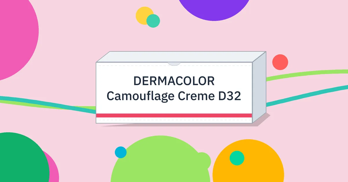 Symbolbild: Packung mit der Aufschrift DERMACOLOR Camouflage Creme D32 (PZN 15819450) – Verfügbarkeit und Bezug in Apotheken in Frankfurt am Main