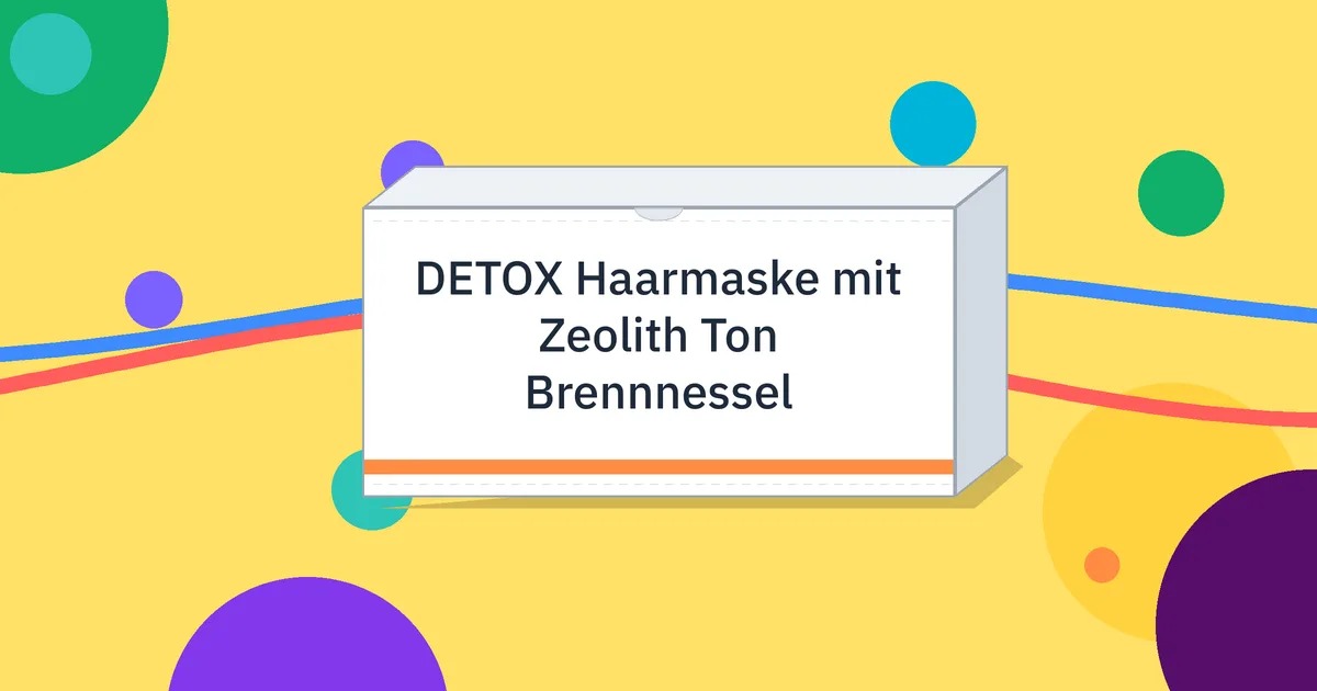 Symbolbild: Packung mit der Aufschrift DETOX Haarmaske mit Zeolith Ton Brennnessel (PZN 17951099) – Verfügbarkeit und Bezug in Apotheken in Frankfurt am Main
