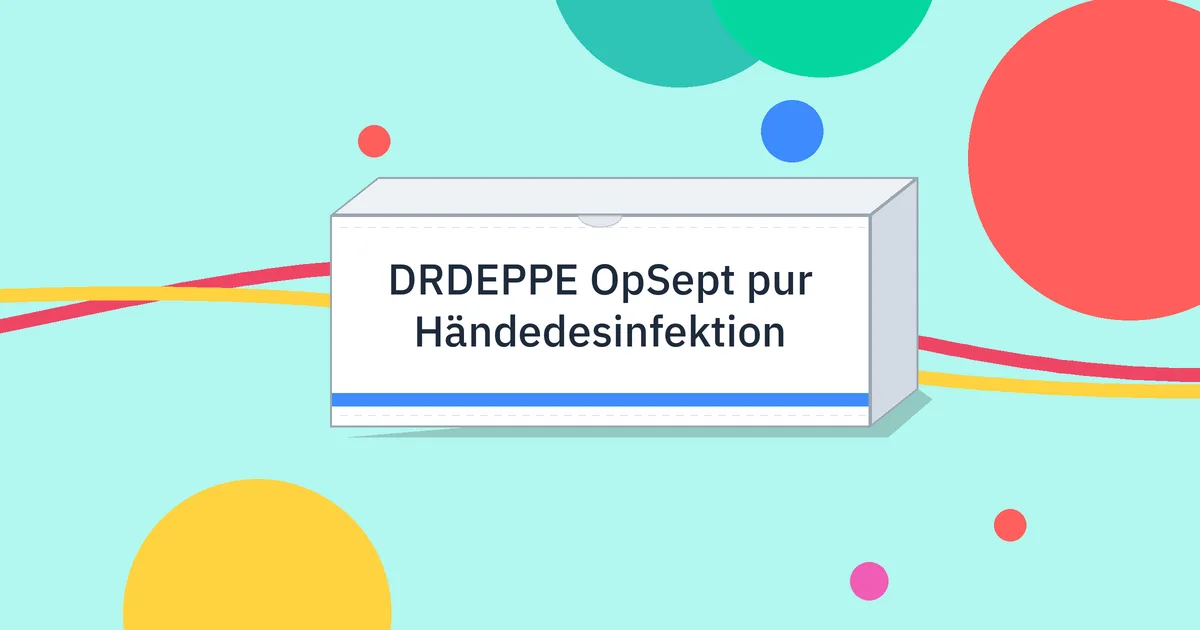 Symbolbild: Packung mit der Aufschrift DRDEPPE OpSept pur Händedesinfektion (PZN 20274343) – Verfügbarkeit und Bezug in Apotheken in Frankfurt am Main