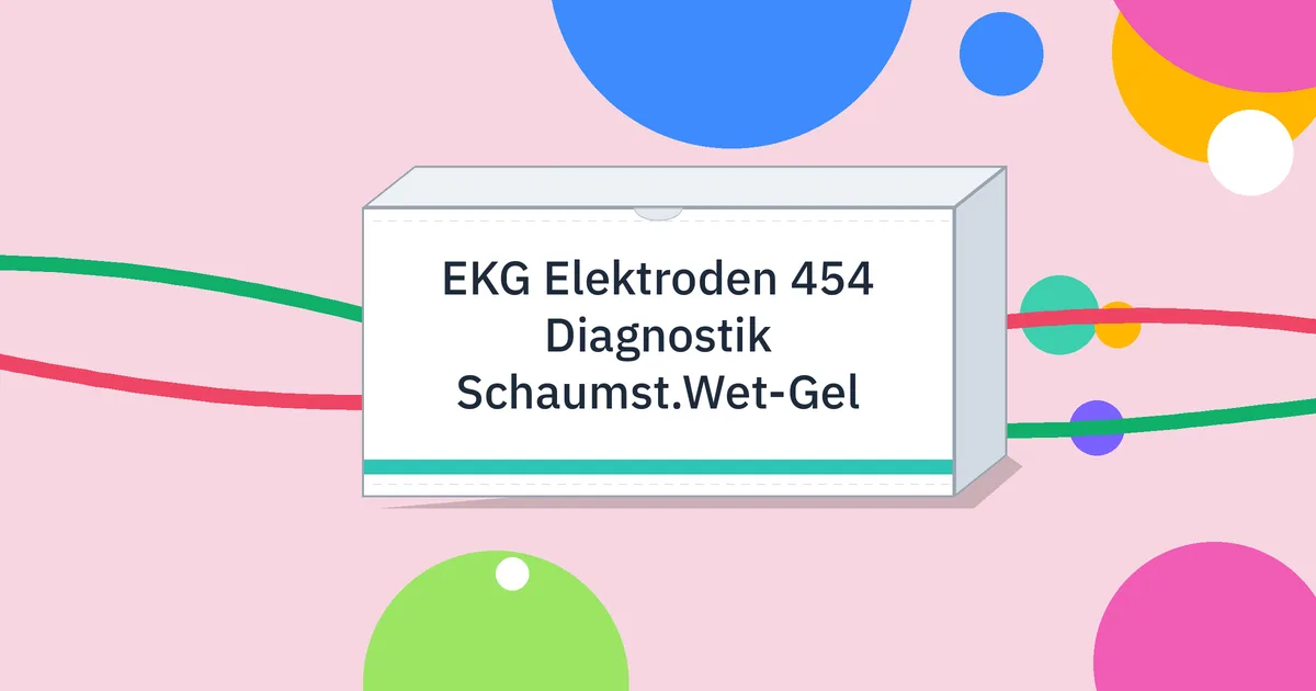 Symbolbild: Packung mit der Aufschrift EKG Elektroden 454 Diagnostik Schaumst.Wet-Gel (PZN 03129444) – Verfügbarkeit und Bezug in Apotheken in Frankfurt am Main