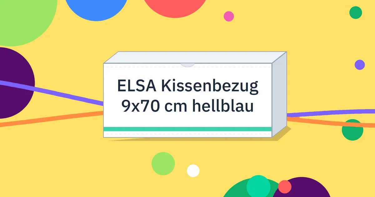 Symbolbild: Packung mit der Aufschrift ELSA Kissenbezug 9x70 cm hellblau (PZN 06795779) – Verfügbarkeit und Bezug in Apotheken in Frankfurt am Main