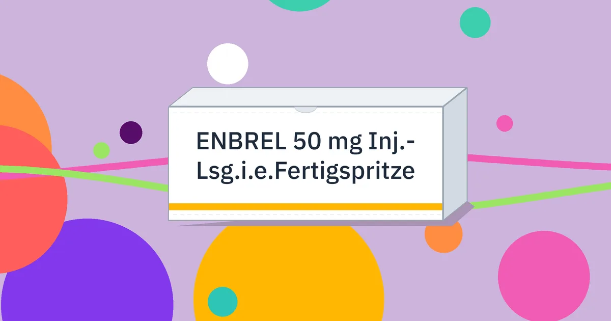 Symbolbild: Packung mit der Aufschrift ENBREL 50 mg Inj.-Lsg.i.e.Fertigspritze (PZN 14139931) – Verfügbarkeit und Bezug in Apotheken in Frankfurt am Main
