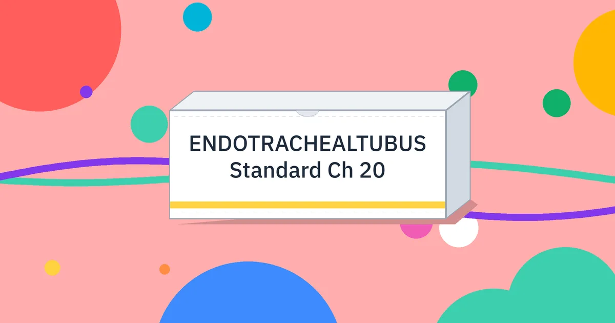 Symbolbild: Packung mit der Aufschrift ENDOTRACHEALTUBUS Standard Ch 20 (PZN 04472078) – Verfügbarkeit und Bezug in Apotheken in Frankfurt am Main