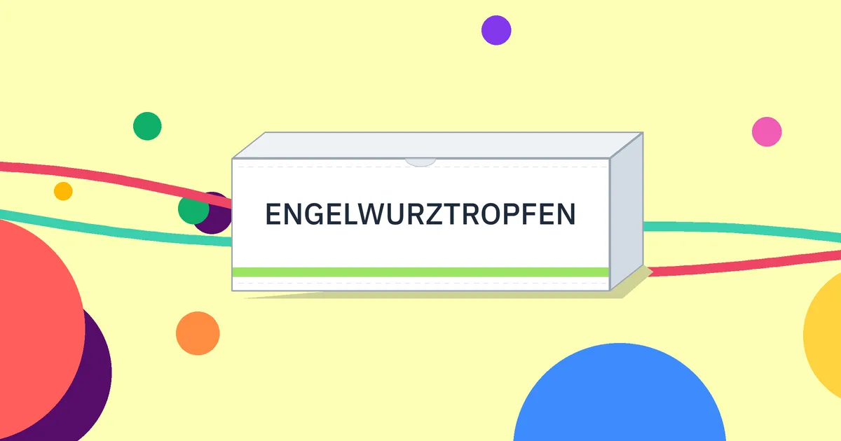 Symbolbild: Packung mit der Aufschrift ENGELWURZTROPFEN (PZN 15191572) – Verfügbarkeit und Bezug in Apotheken in Frankfurt am Main