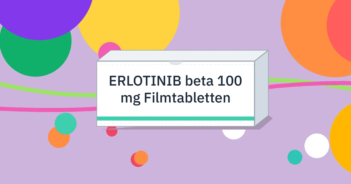 Symbolbild: Packung mit der Aufschrift ERLOTINIB beta 100 mg Filmtabletten (PZN 09422903) – Verfügbarkeit und Bezug in Apotheken in Frankfurt am Main