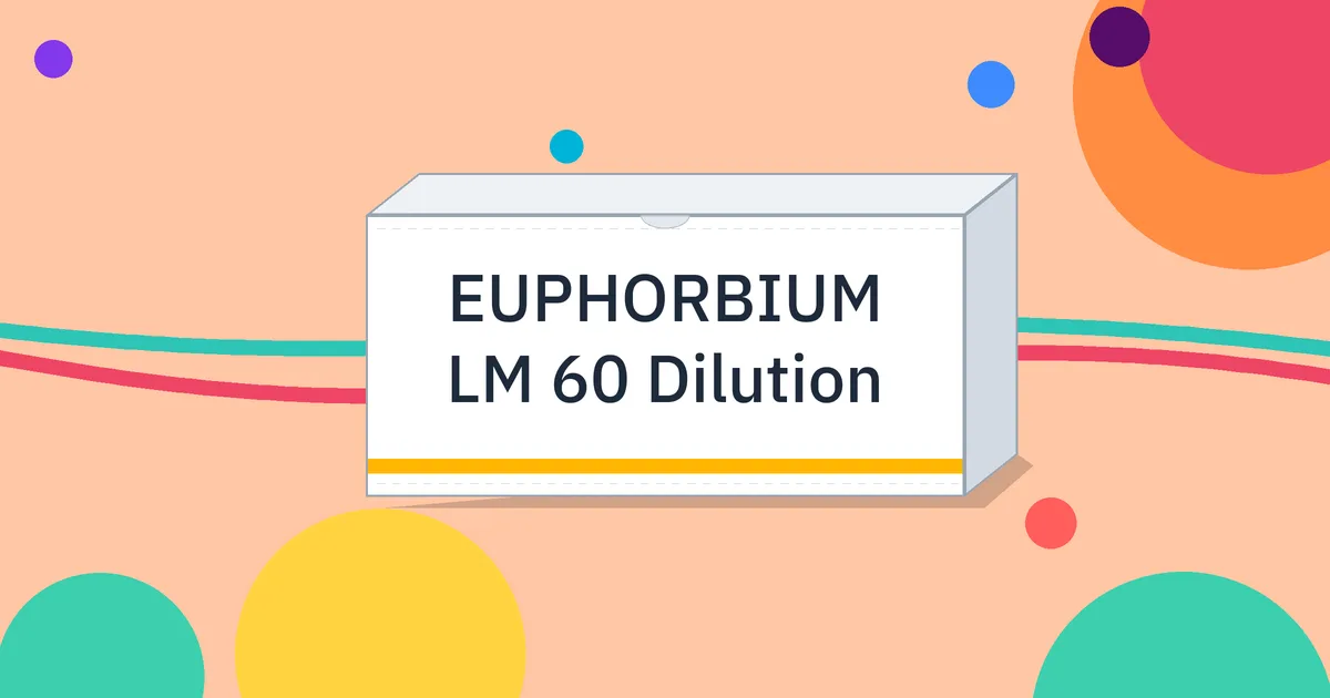 Symbolbild: Packung mit der Aufschrift EUPHORBIUM LM 60 Dilution (PZN 13483460) – Verfügbarkeit und Bezug in Apotheken in Frankfurt am Main