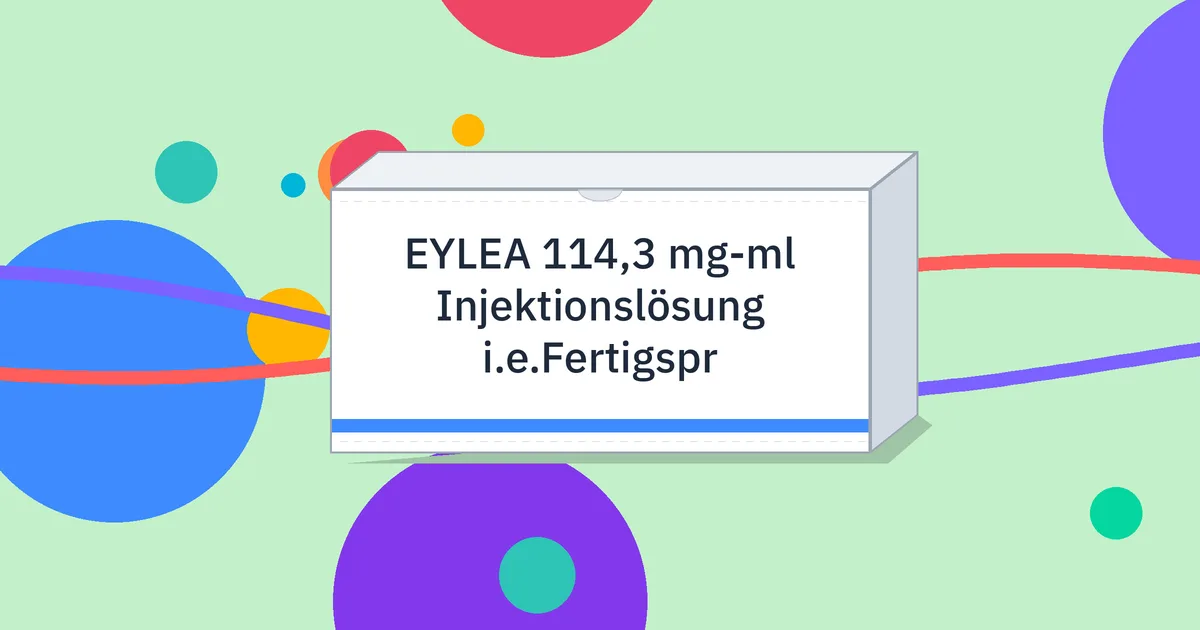 Symbolbild: Packung mit der Aufschrift EYLEA 114,3 mg-ml Injektionslösung i.e.Fertigspr (PZN 20229006) – Verfügbarkeit und Bezug in Apotheken in Frankfurt am Main