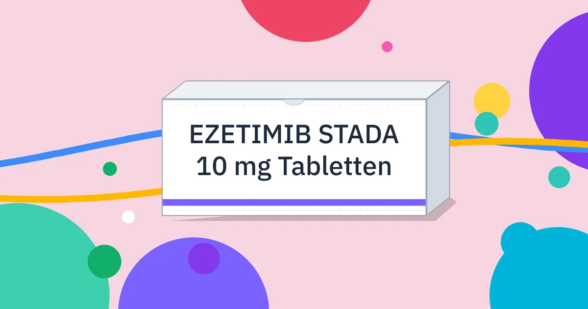Symbolbild: Packung mit der Aufschrift EZETIMIB STADA 10 mg Tabletten (PZN 18109418) – Verfügbarkeit und Bezug in Apotheken in Frankfurt am Main
