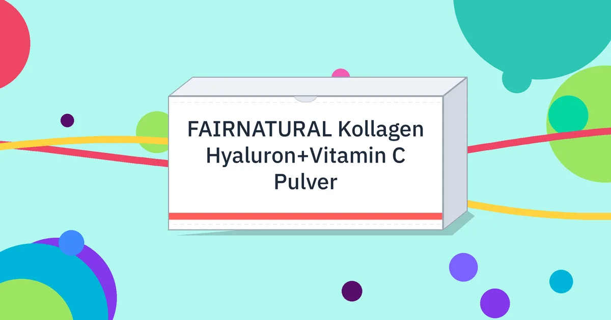 Symbolbild: Packung mit der Aufschrift FAIRNATURAL Kollagen Hyaluron+Vitamin C Pulver (PZN 19815779) – Verfügbarkeit und Bezug in Apotheken in Frankfurt am Main