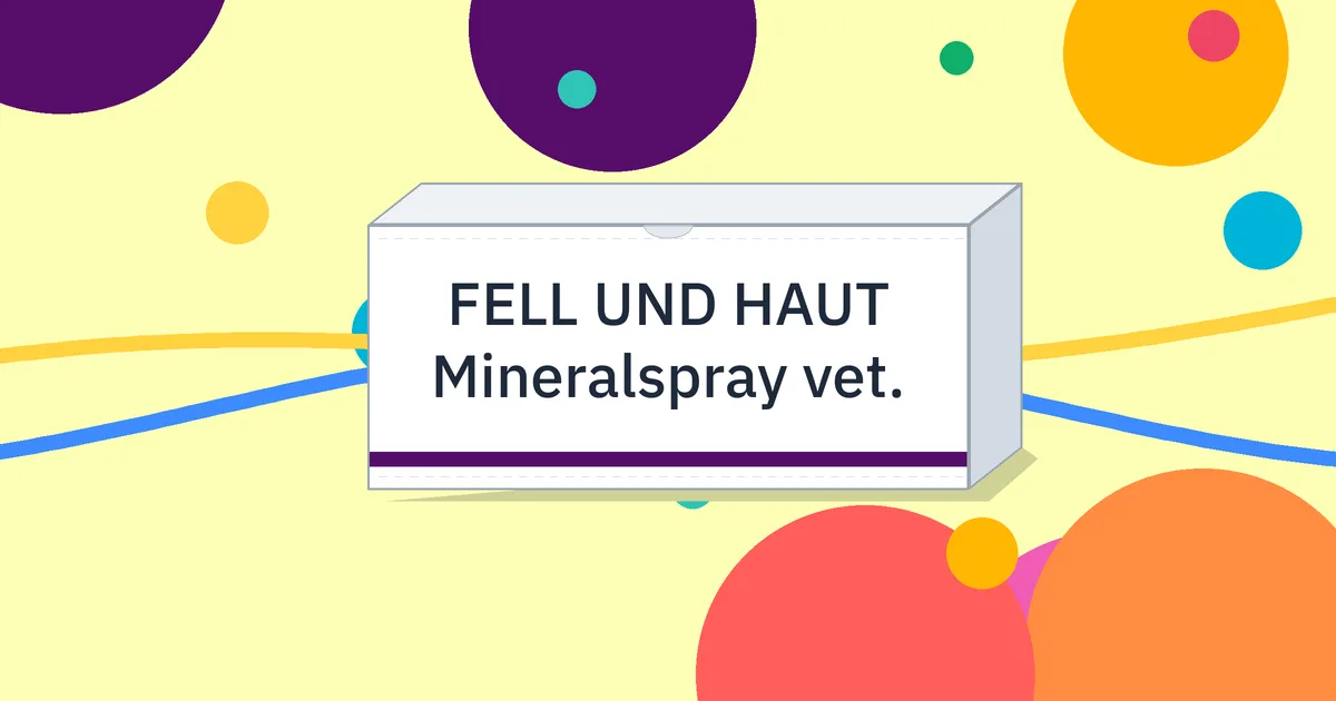 Symbolbild: Packung mit der Aufschrift FELL UND HAUT Mineralspray vet. (PZN 02488603) – Verfügbarkeit und Bezug in Apotheken in Frankfurt am Main