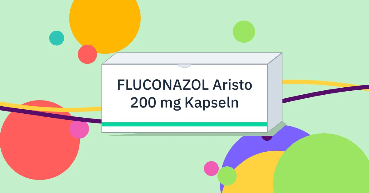 Symbolbild: Packung mit der Aufschrift FLUCONAZOL Aristo 200 mg Kapseln (PZN 20420744) – Verfügbarkeit und Bezug in Apotheken in Frankfurt am Main