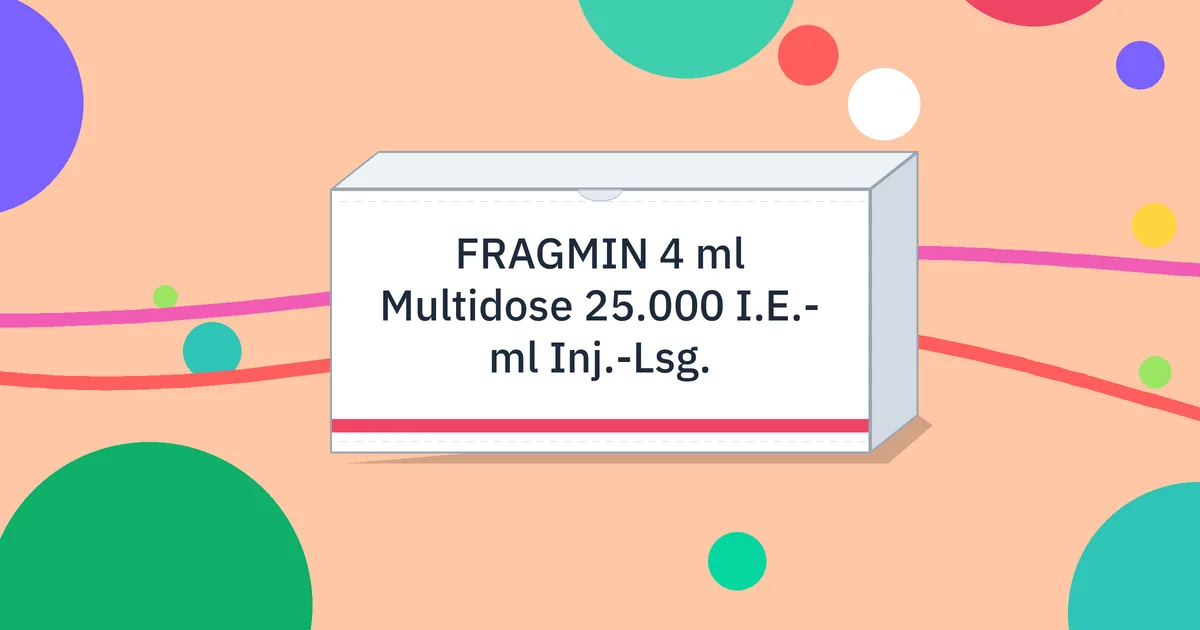 Symbolbild: Packung mit der Aufschrift FRAGMIN 4 ml Multidose 25.000 I.E.-ml Inj.-Lsg. (PZN 08810170) – Verfügbarkeit und Bezug in Apotheken in Frankfurt am Main
