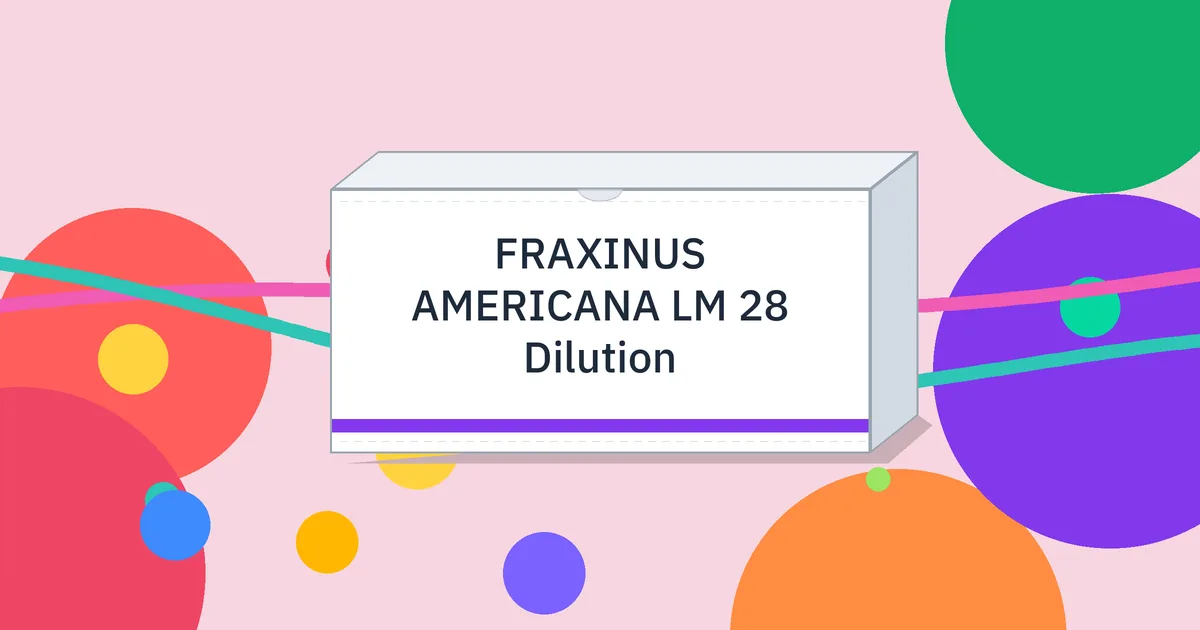 Symbolbild: Packung mit der Aufschrift FRAXINUS AMERICANA LM 28 Dilution (PZN 13491761) – Verfügbarkeit und Bezug in Apotheken in Frankfurt am Main