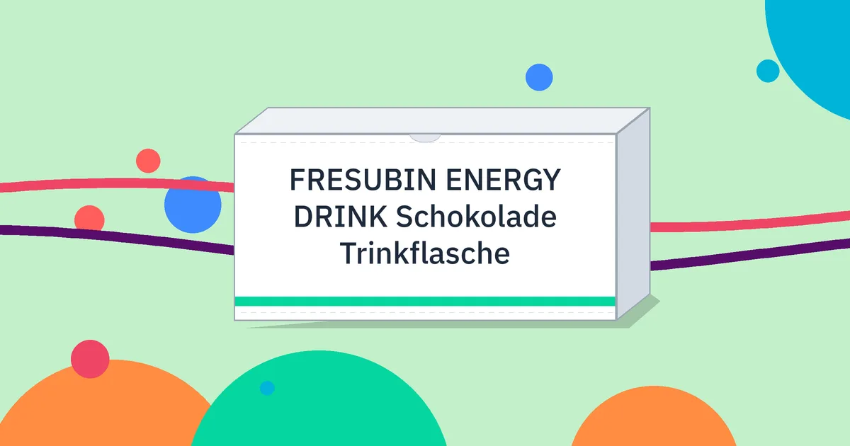 Symbolbild: Packung mit der Aufschrift FRESUBIN ENERGY DRINK Schokolade Trinkflasche (PZN 14360044) – Verfügbarkeit und Bezug in Apotheken in Frankfurt am Main