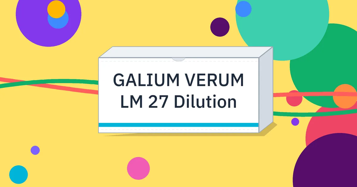 Symbolbild: Packung mit der Aufschrift GALIUM VERUM LM 27 Dilution (PZN 13497769) – Verfügbarkeit und Bezug in Apotheken in Frankfurt am Main