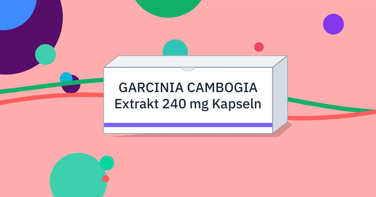 Symbolbild: Packung mit der Aufschrift GARCINIA CAMBOGIA Extrakt 240 mg Kapseln (PZN 19679885) – Verfügbarkeit und Bezug in Apotheken in Frankfurt am Main