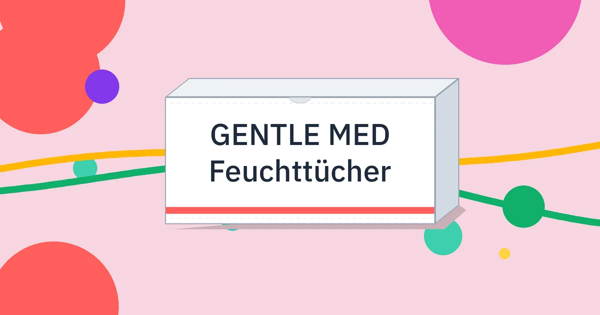Symbolbild: Packung mit der Aufschrift GENTLE MED Feuchttücher (PZN 12357658) – Verfügbarkeit und Bezug in Apotheken in Frankfurt am Main