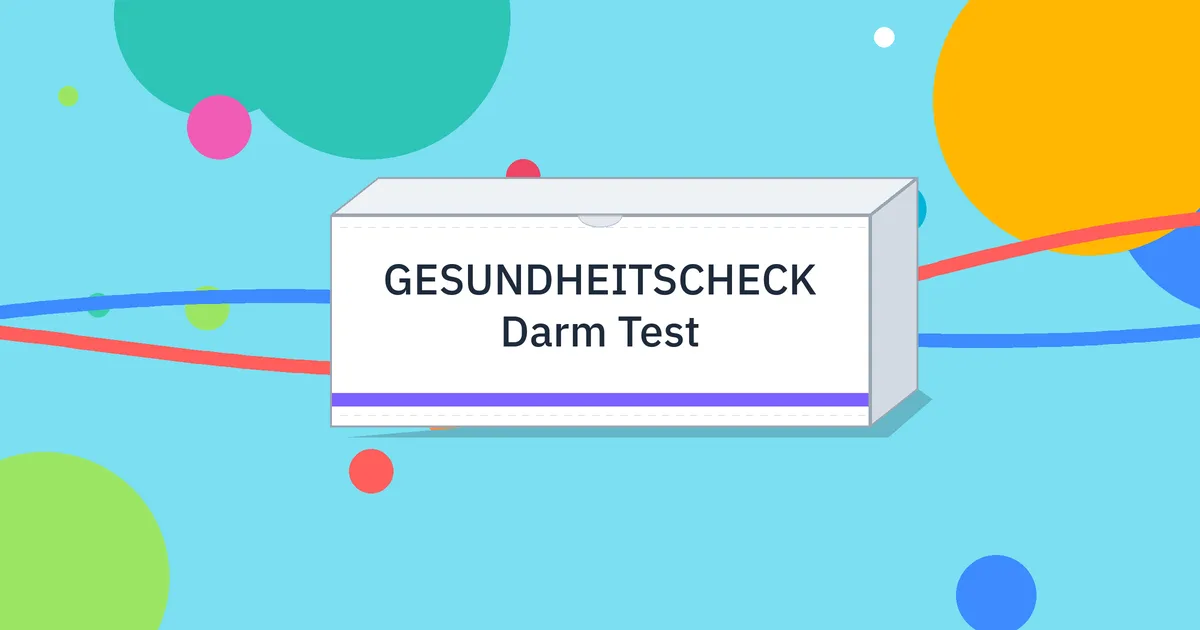 Symbolbild: Packung mit der Aufschrift GESUNDHEITSCHECK Darm Test (PZN 15425828) – Verfügbarkeit und Bezug in Apotheken in Frankfurt am Main