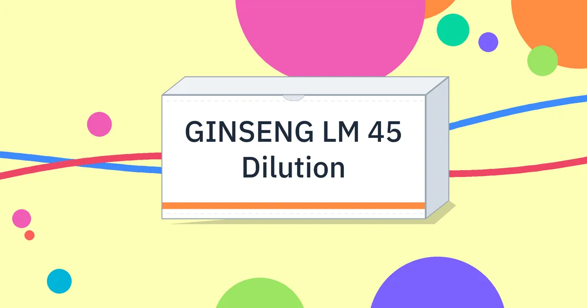 Symbolbild: Packung mit der Aufschrift GINSENG LM 45 Dilution (PZN 12878771) – Verfügbarkeit und Bezug in Apotheken in Frankfurt am Main