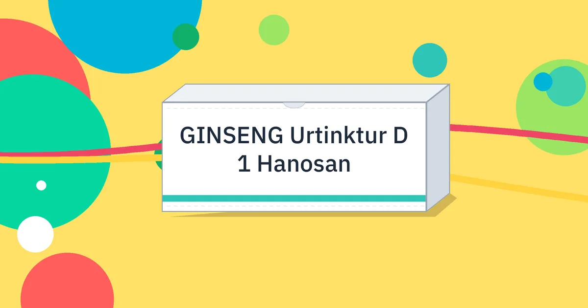 Symbolbild: Packung mit der Aufschrift GINSENG Urtinktur D 1 Hanosan (PZN 07416092) – Verfügbarkeit und Bezug in Apotheken in Frankfurt am Main