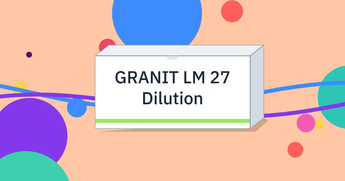 Symbolbild: Packung mit der Aufschrift GRANIT LM 27 Dilution (PZN 12881460) – Verfügbarkeit und Bezug in Apotheken in Frankfurt am Main